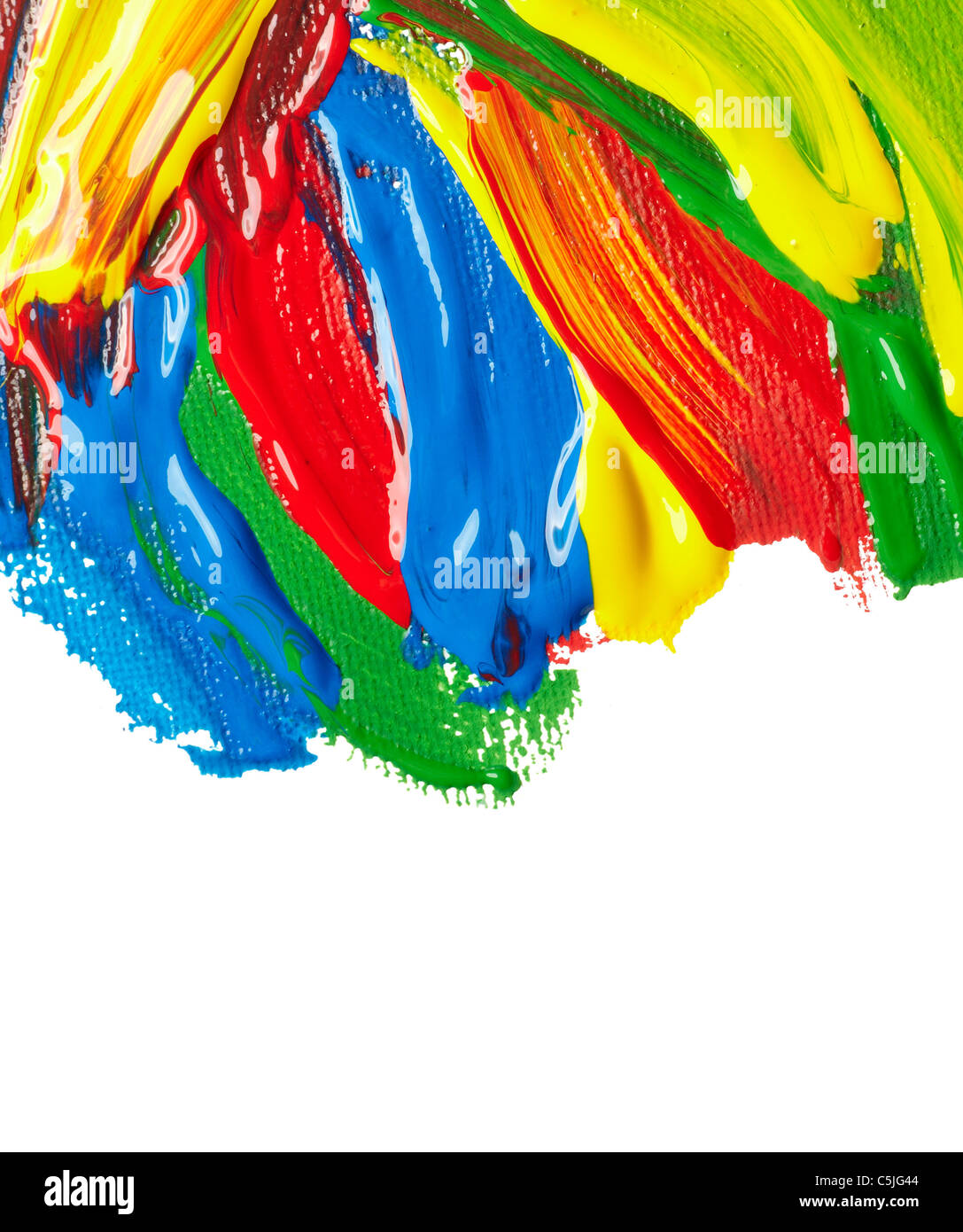 oil paint strokes and brush Stock Photo - Alamy