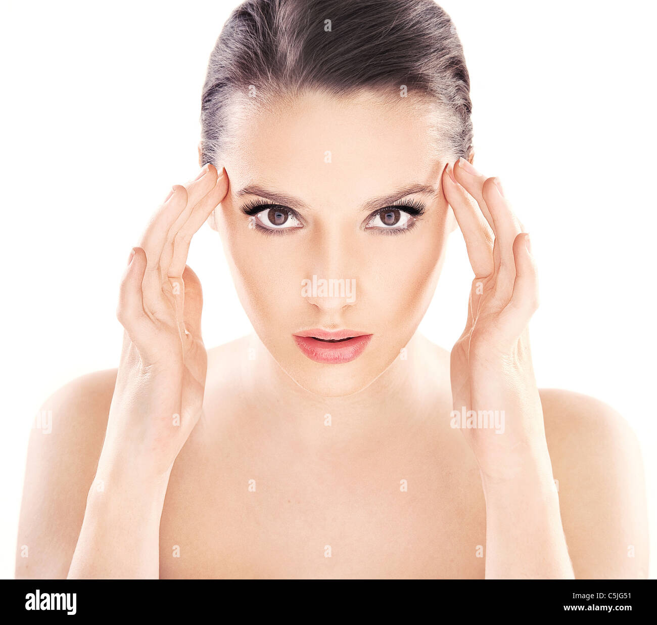 Beautiful young lady with healthy clean skin Stock Photo - Alamy