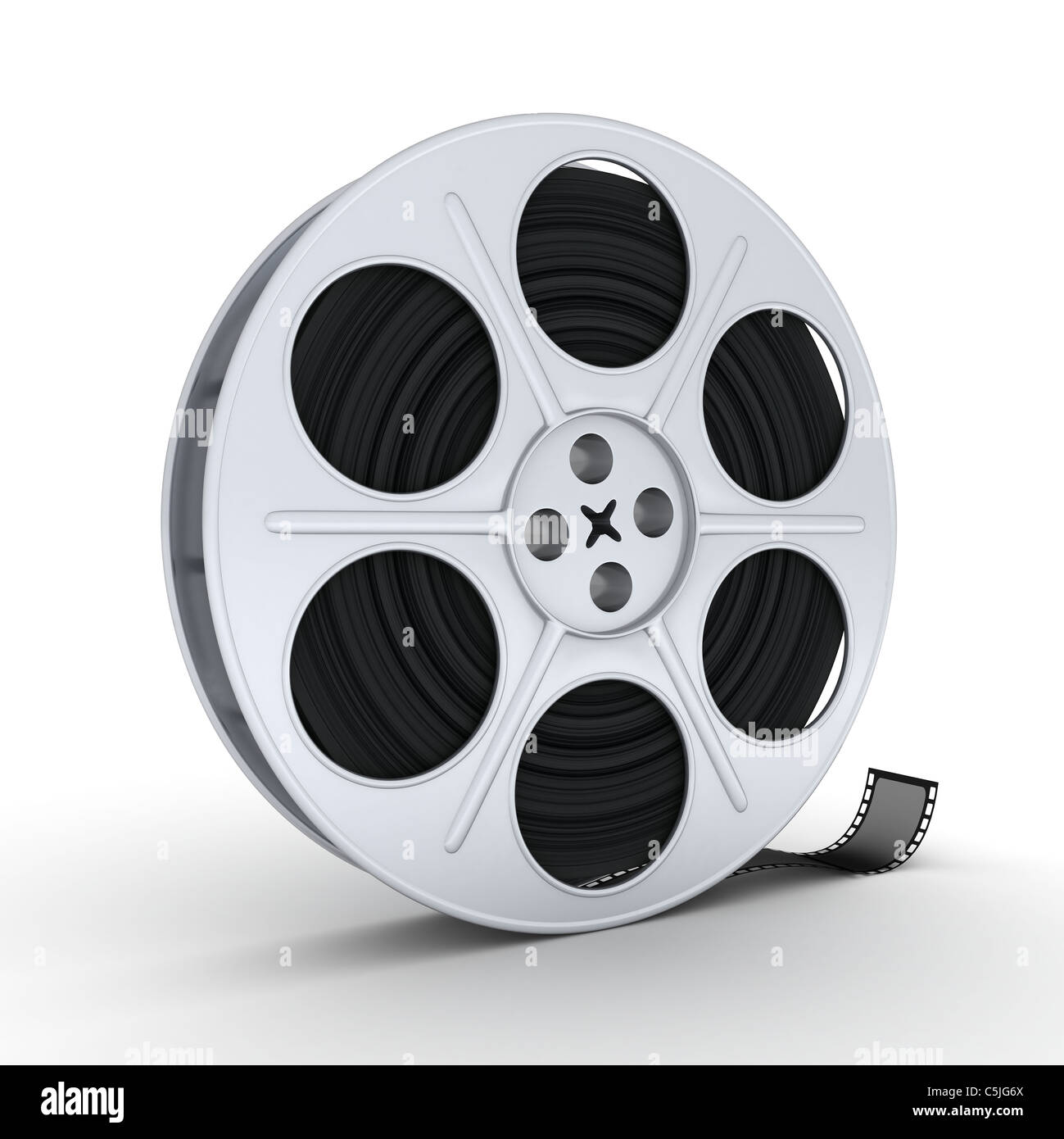 Reel film on white background (done in 3d Stock Photo - Alamy