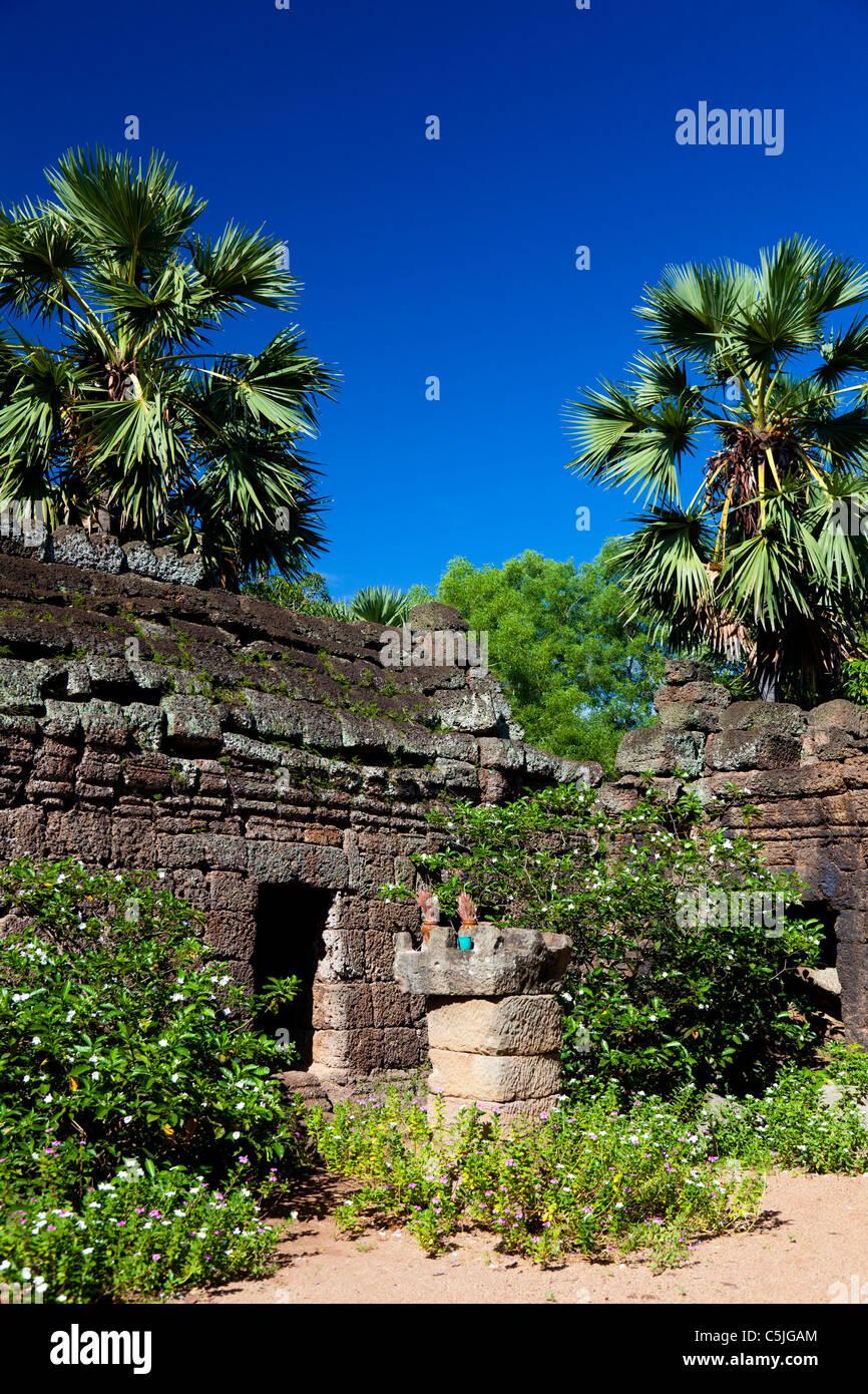 Ta Prohm Khmer temple at Tonle Bati - Takeo Province, Cambodia Stock ...