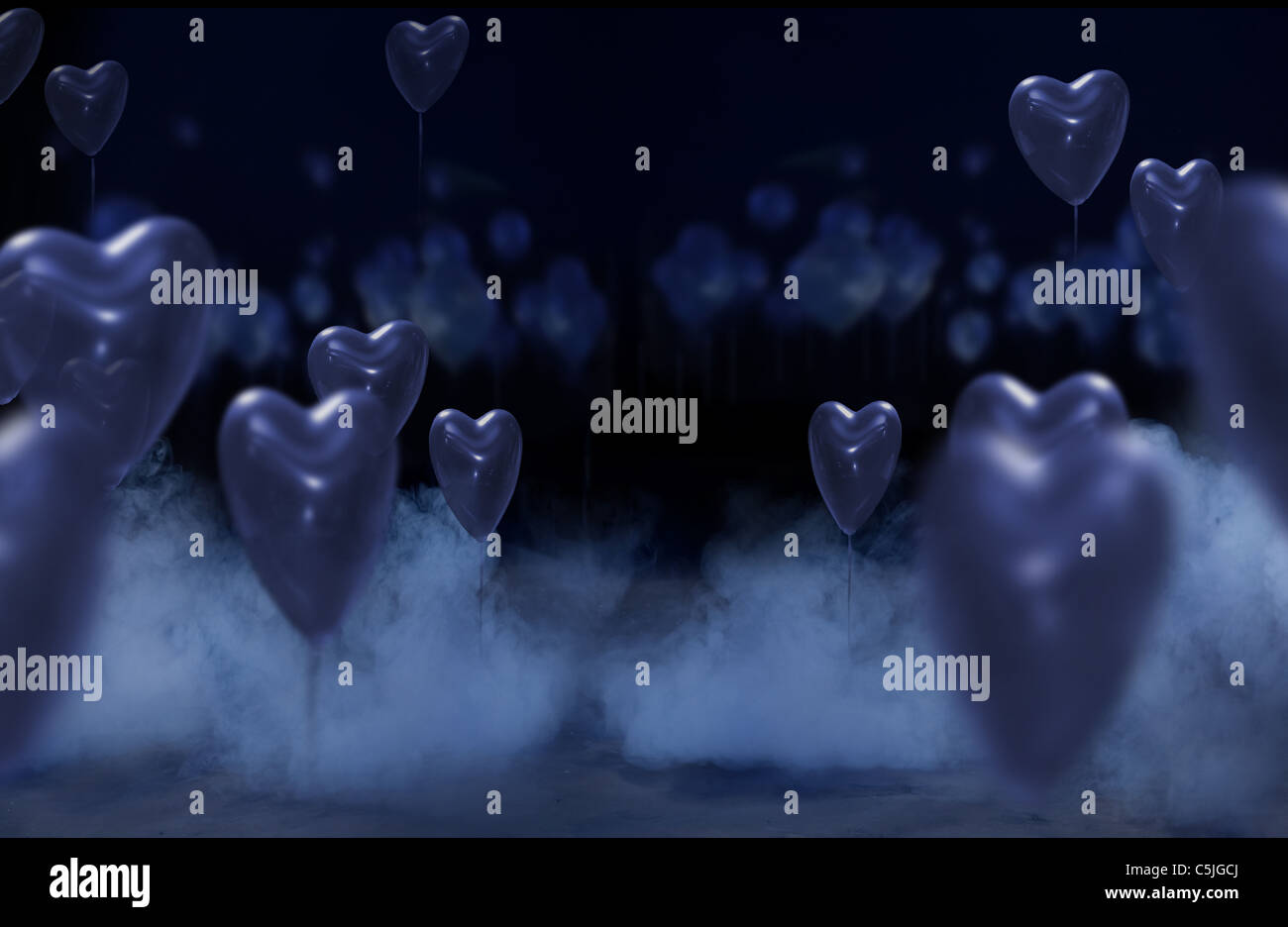 Studio background with hearts Stock Photo - Alamy