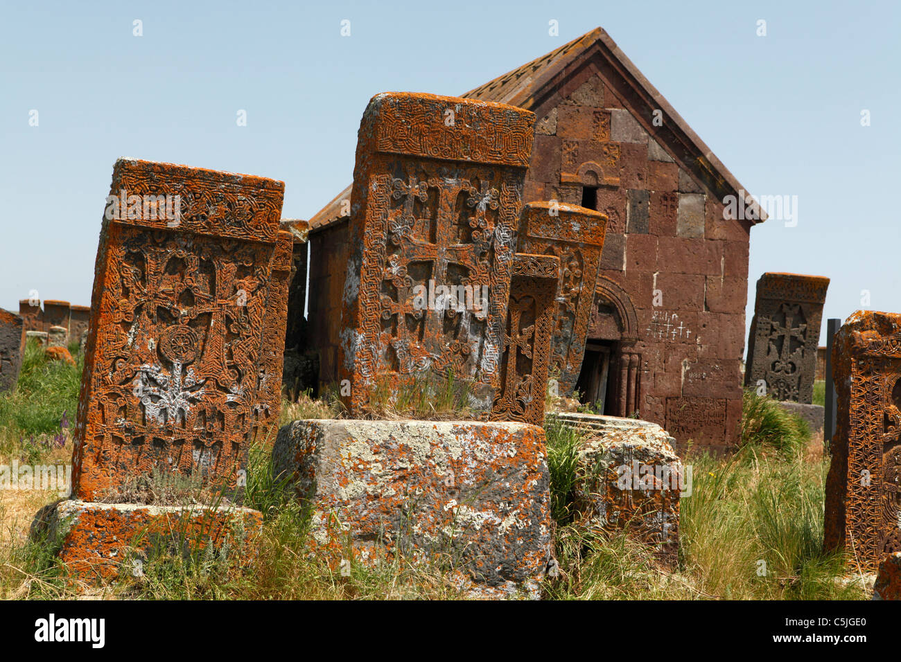 Ancient cemetry Noratus in Armenia Stock Photo - Alamy