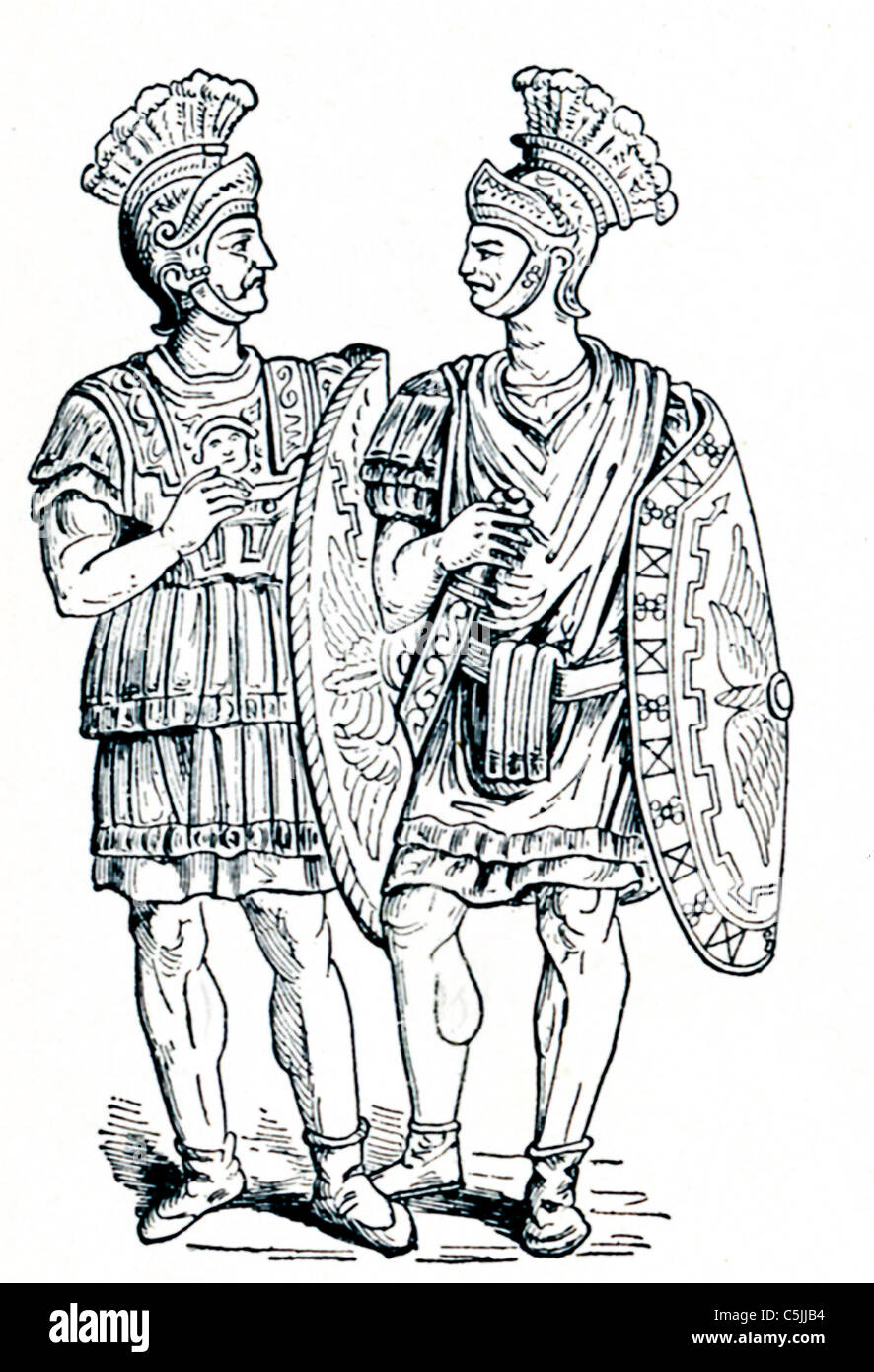 The two Praetorian Guards pictured in this 1901 illustration are from ...