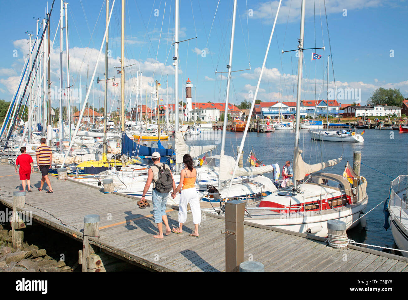 marina of Timmendorf, Poel Island, Baltic Sea Coast, Mecklenburg-West ...