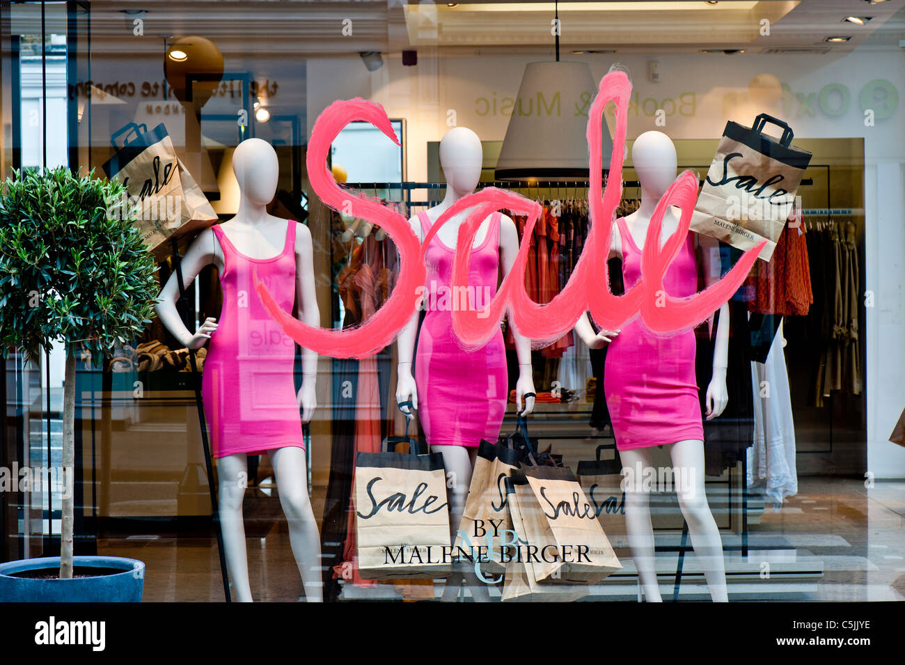 Window display of summer sale items, London, United Kingdom Stock Photo ...