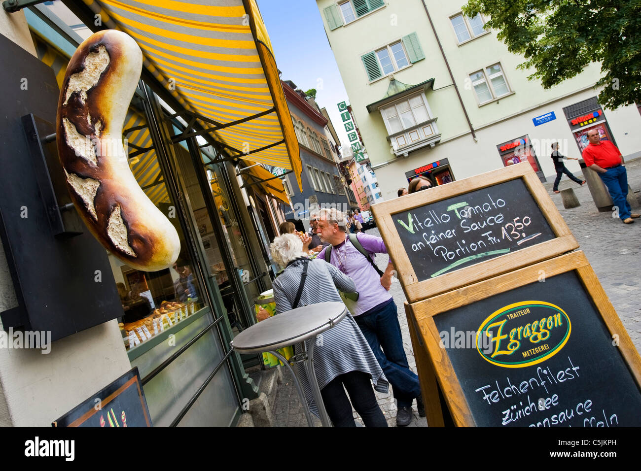 Sausage shop, Zurich, Switzerland Stock Photo - Alamy