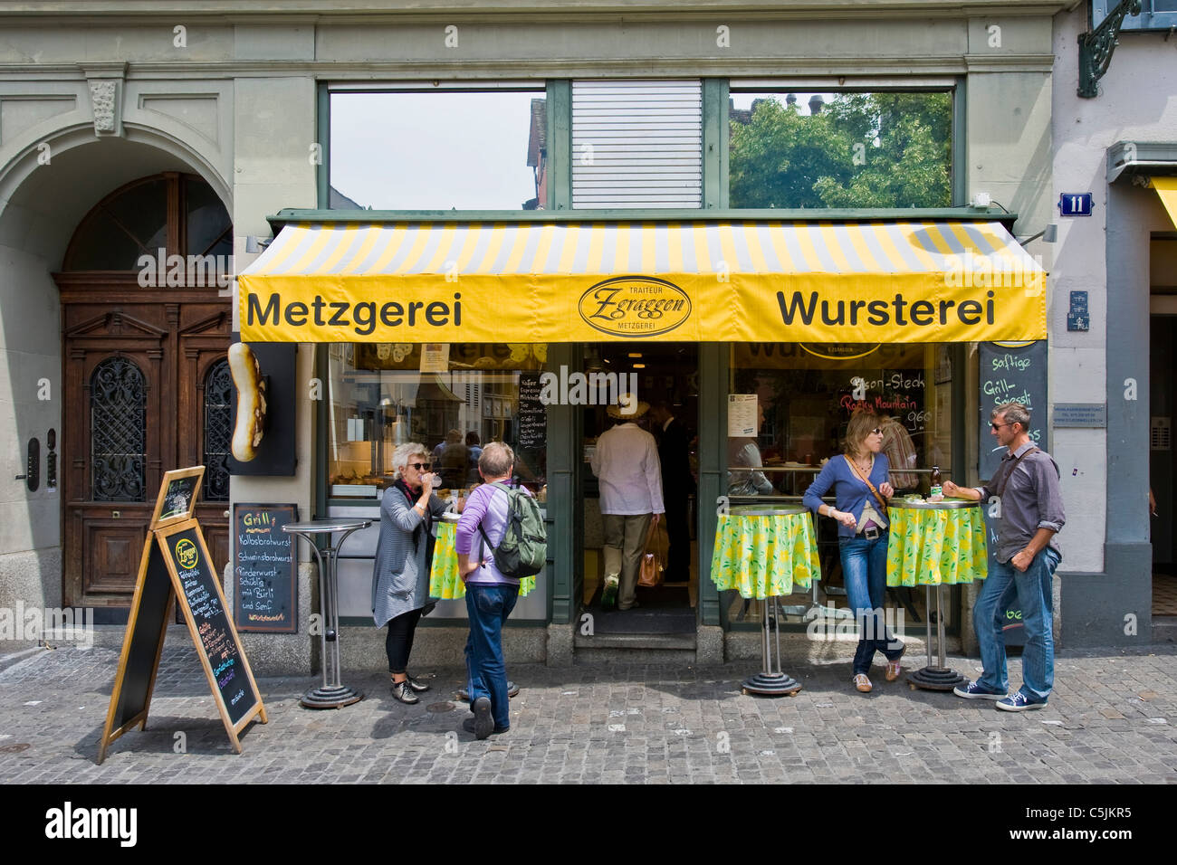 Sausage shop, Zurich, Switzerland Stock Photo - Alamy