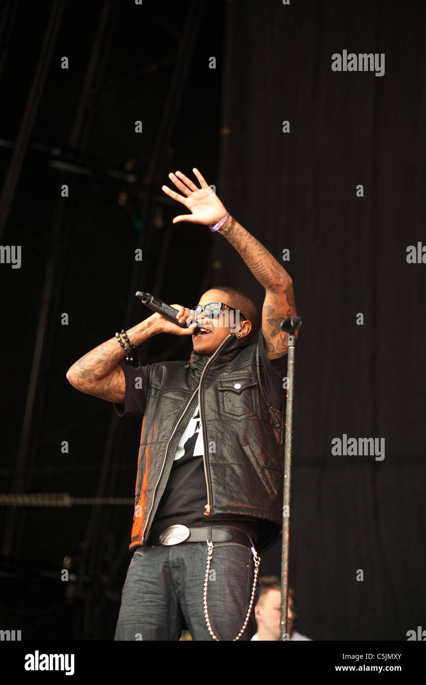 Chipmunk ( now Chip) performs on the Pyramid stage at the Glastonbury ...