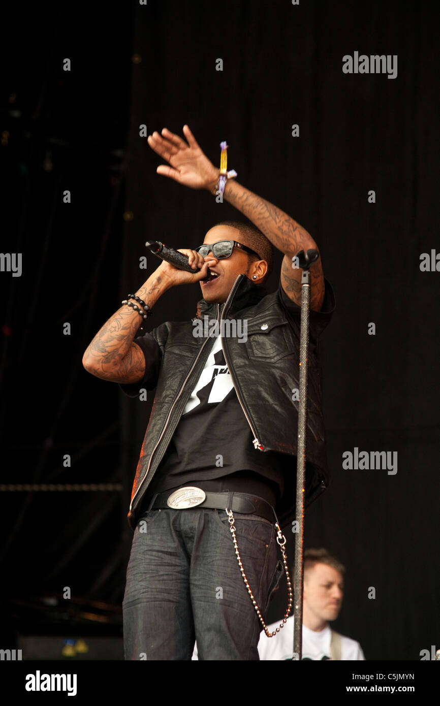 Chipmunk ( now Chip) performs on the Pyramid stage at the Glastonbury ...
