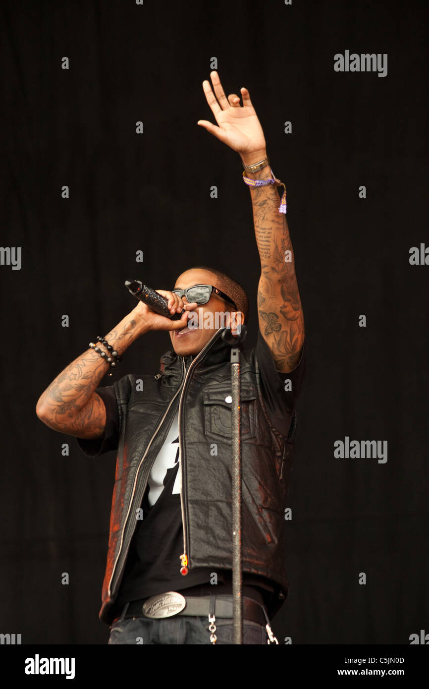 Chipmunk ( now Chip) performs on the Pyramid stage at the Glastonbury ...