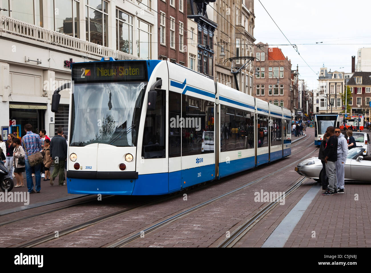 Tramway in Amsterdam, Netherlands Stock Photo - Alamy