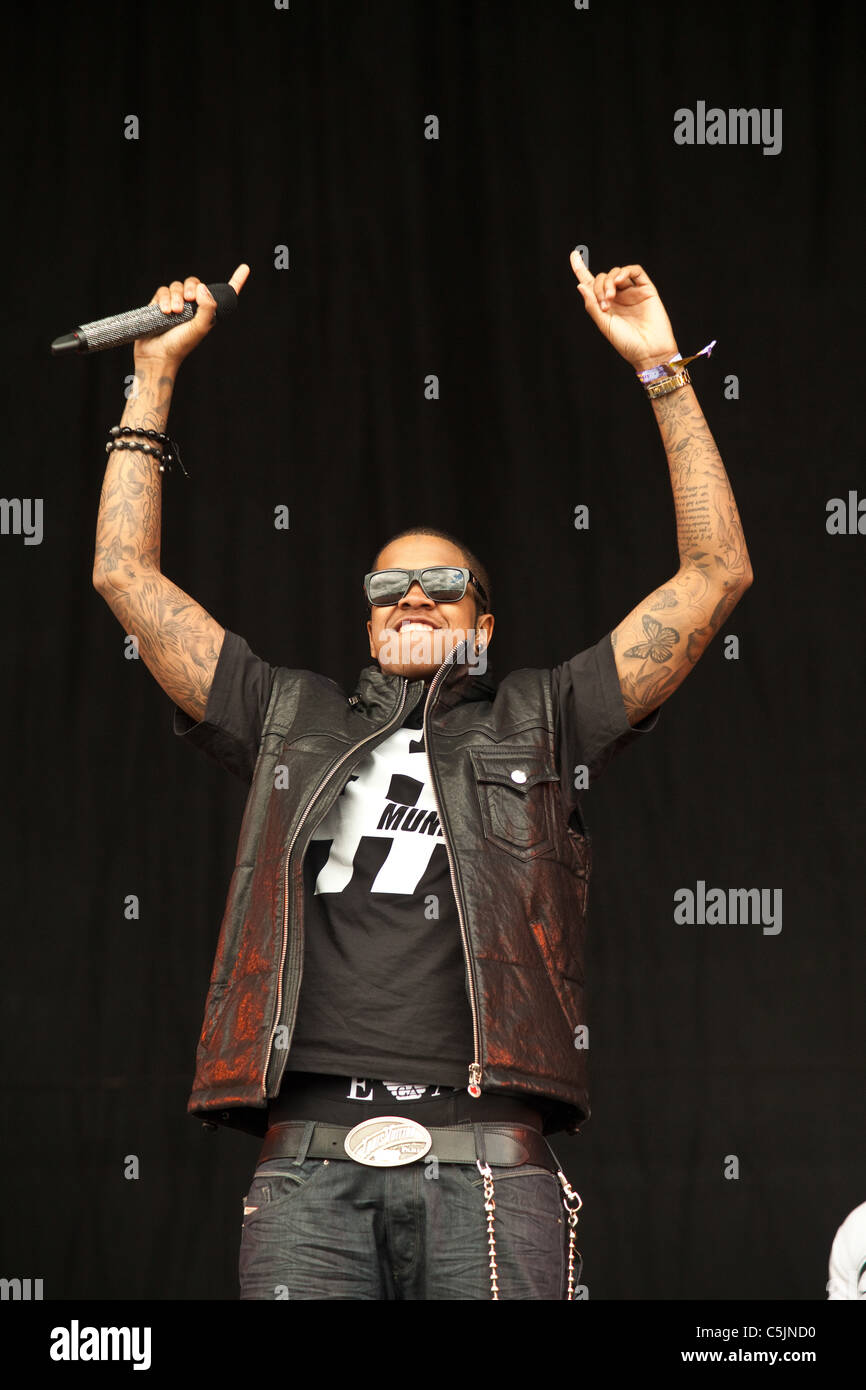 Chipmunk ( now Chip) performs on the Pyramid stage at the Glastonbury ...