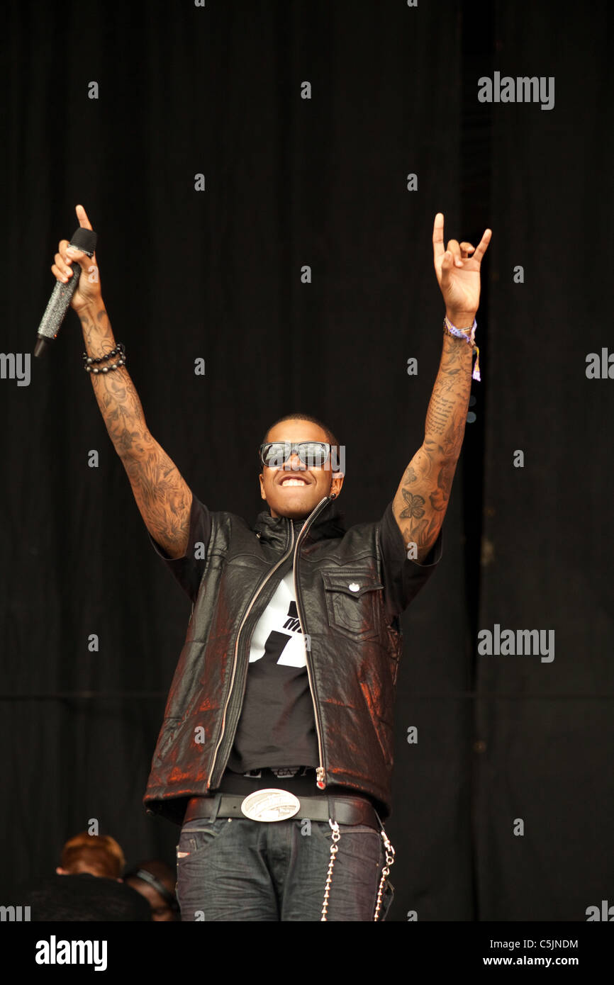 Chipmunk ( now Chip) performs on the Pyramid stage at the Glastonbury ...