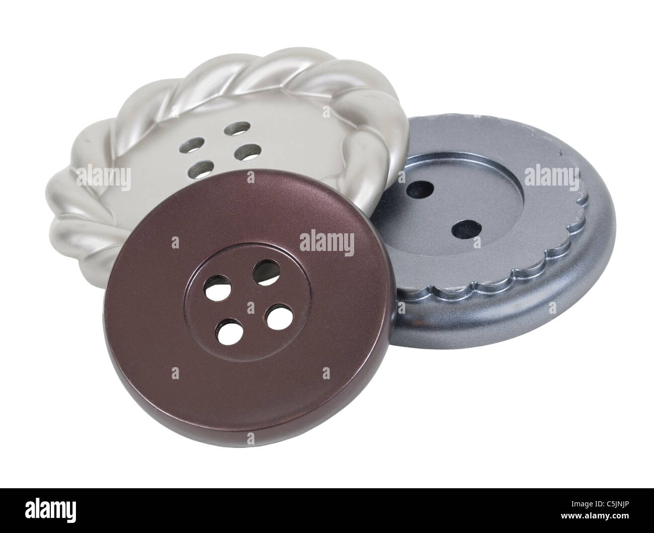 A variety of buttons used for fastening clothing - path included Stock ...