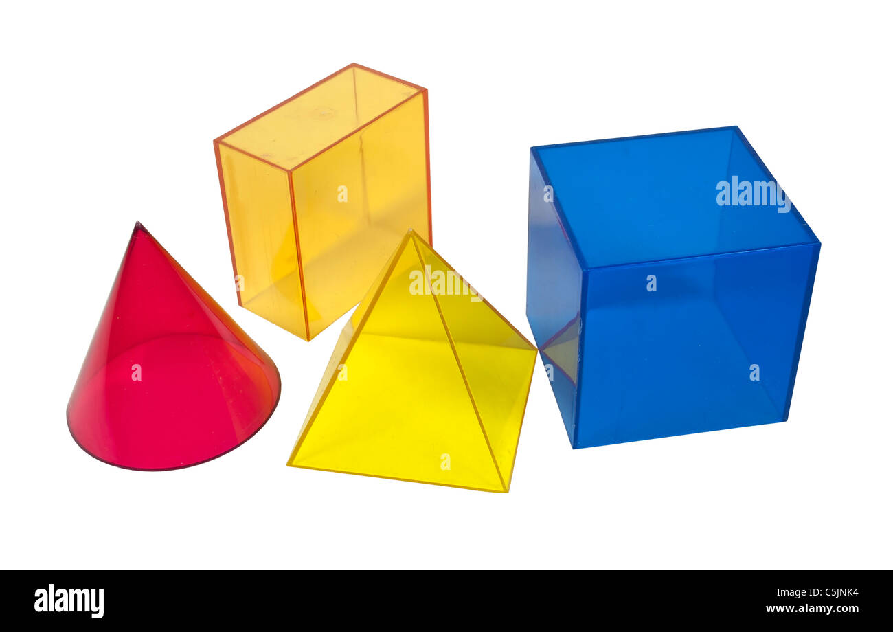 Several geometric shapes used for educational purposes - path included ...