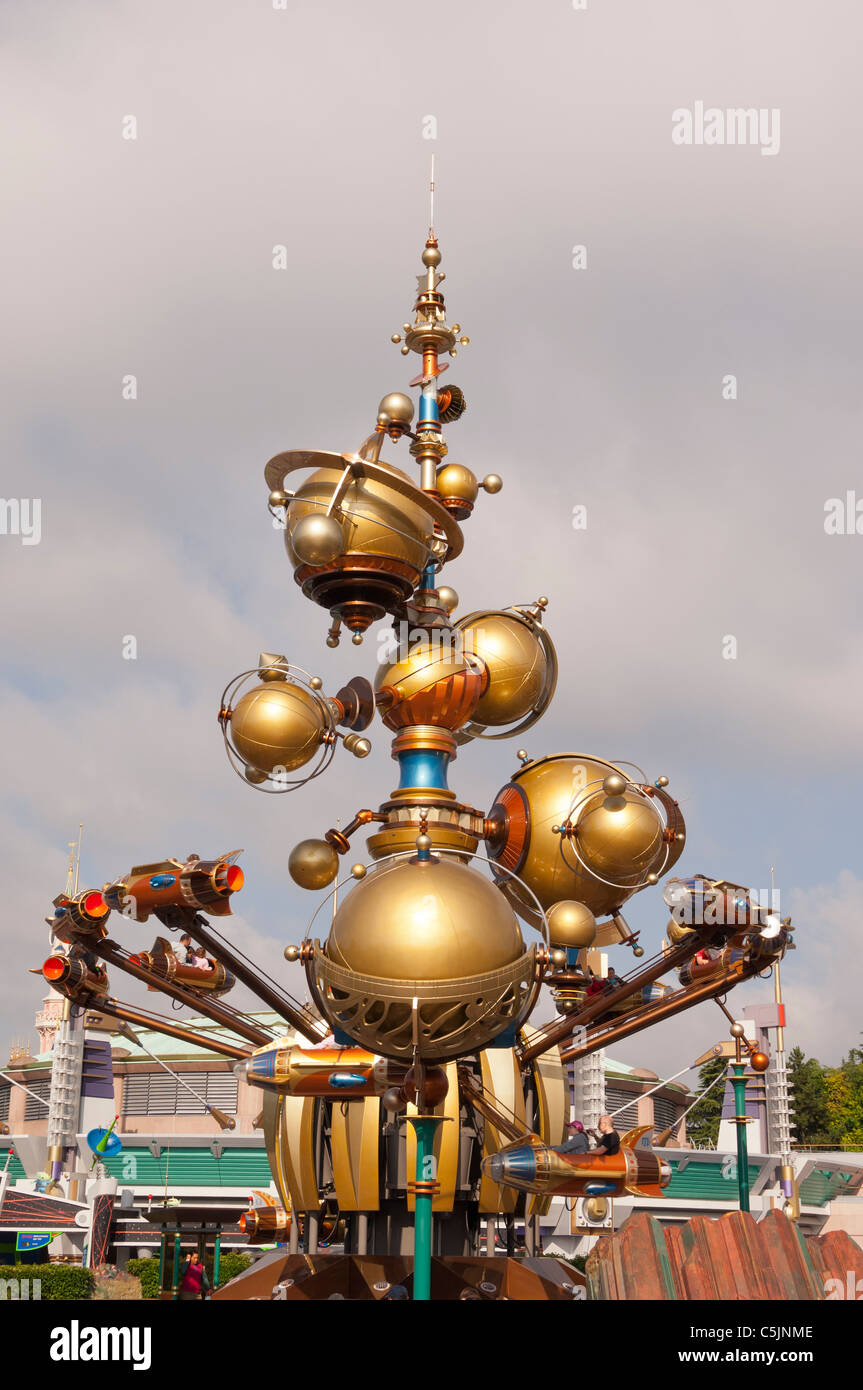 The Orbitron ride at Disneyland Paris in France Stock Photo - Alamy