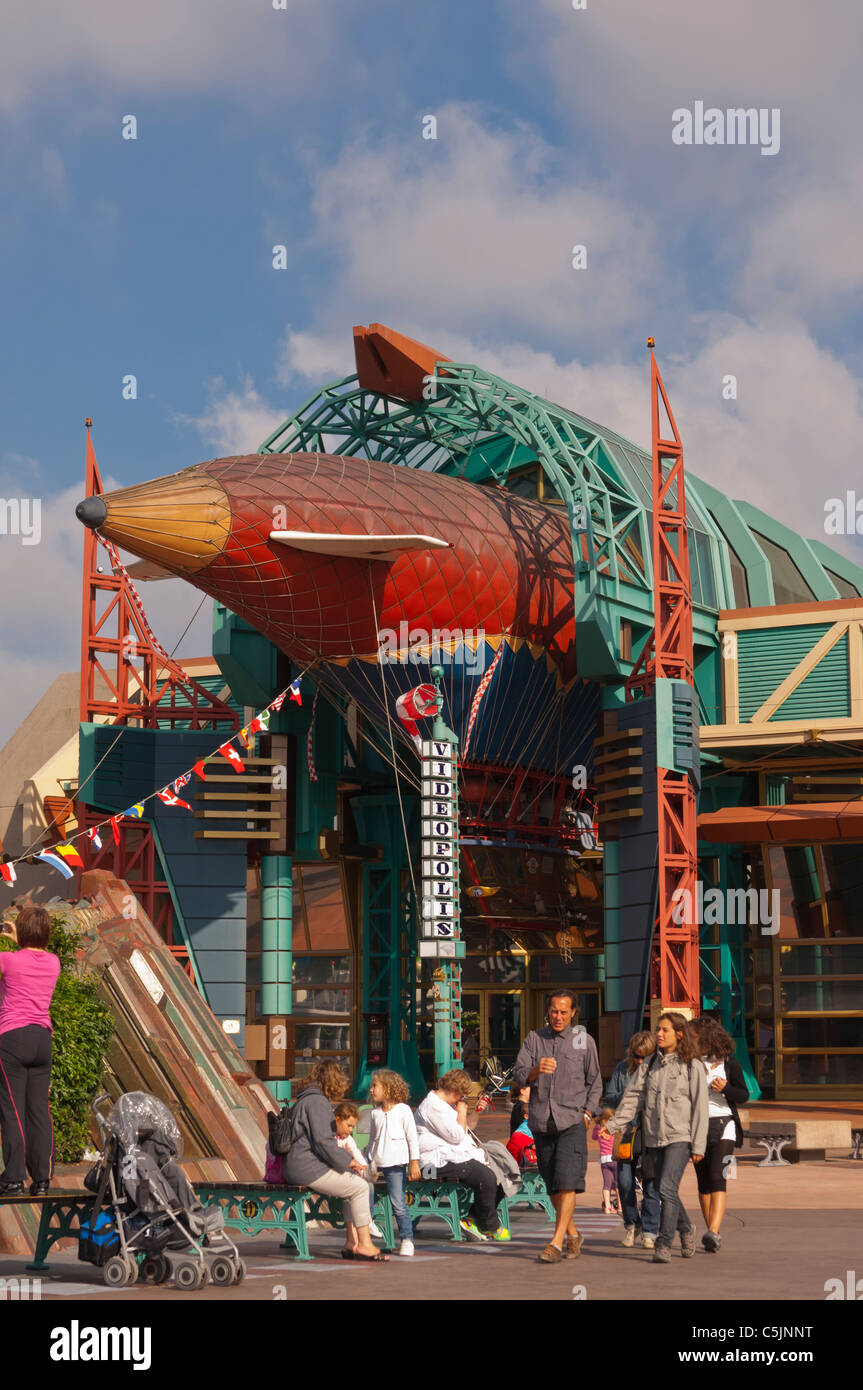 The Videopolis / cinema Mickey show at Disneyland Paris in France Stock ...