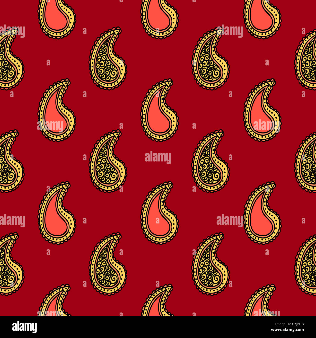 Red paisley wallpaper hi-res stock photography and images - Alamy