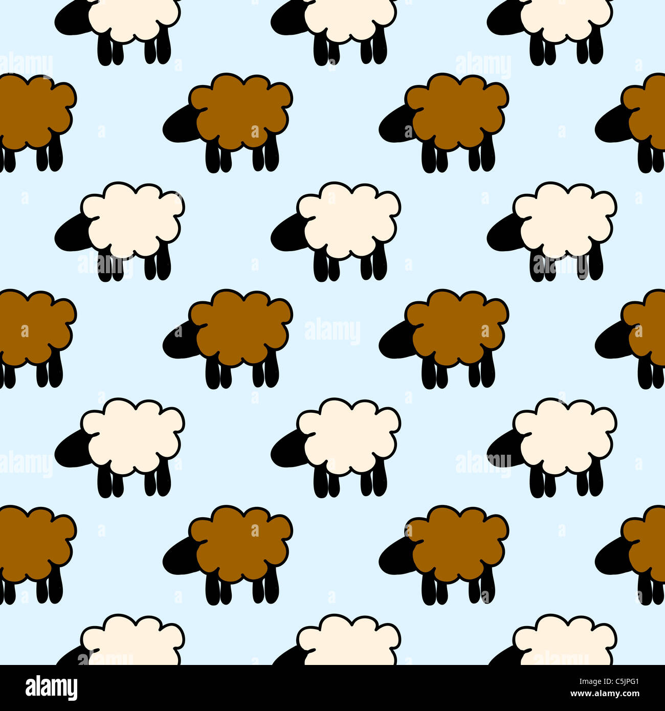 Sheep theme background - seamless Stock Photo - Alamy