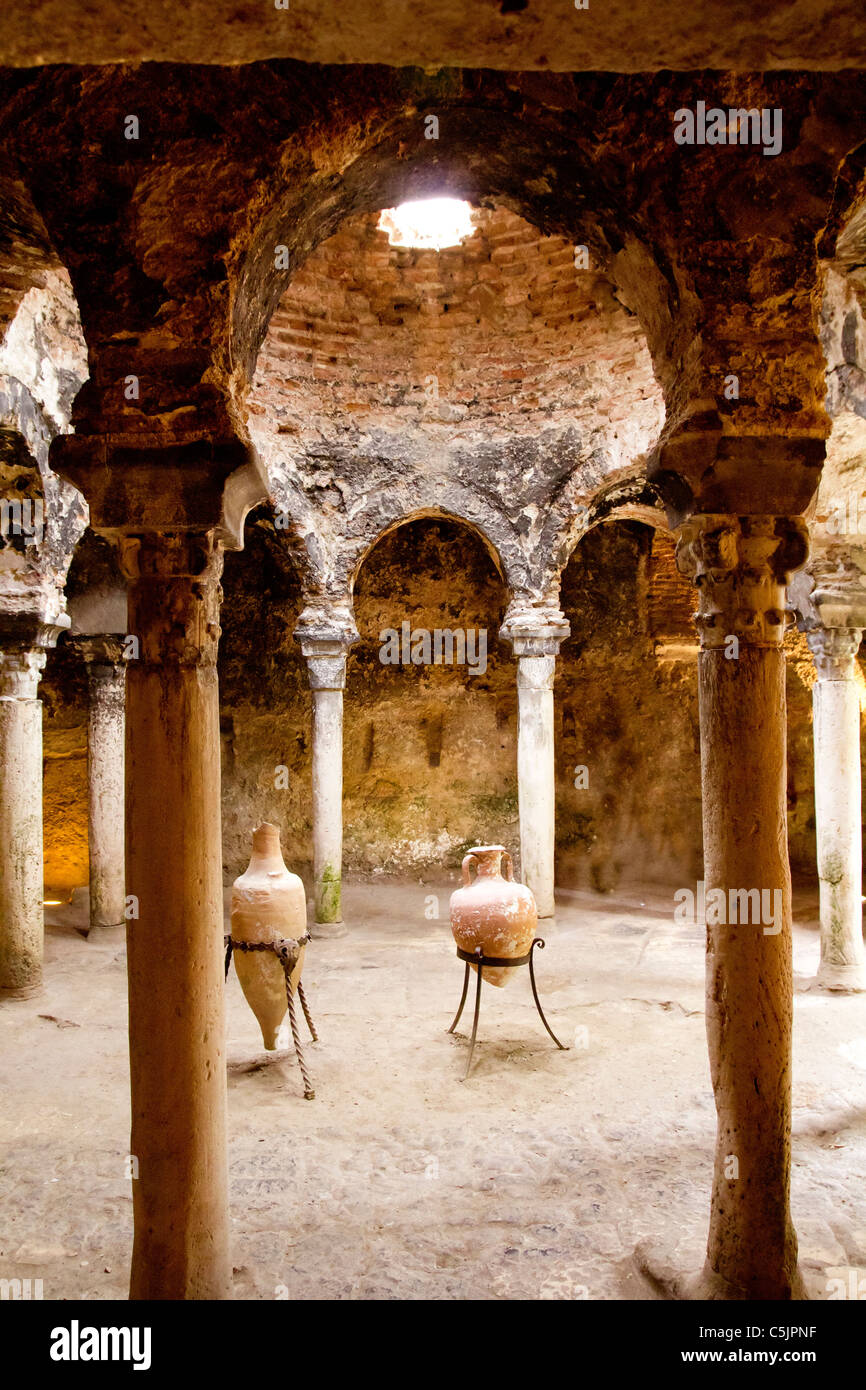 Arab baths in Majorca old city of Barrio Calatrava Los Patios at Palma ...