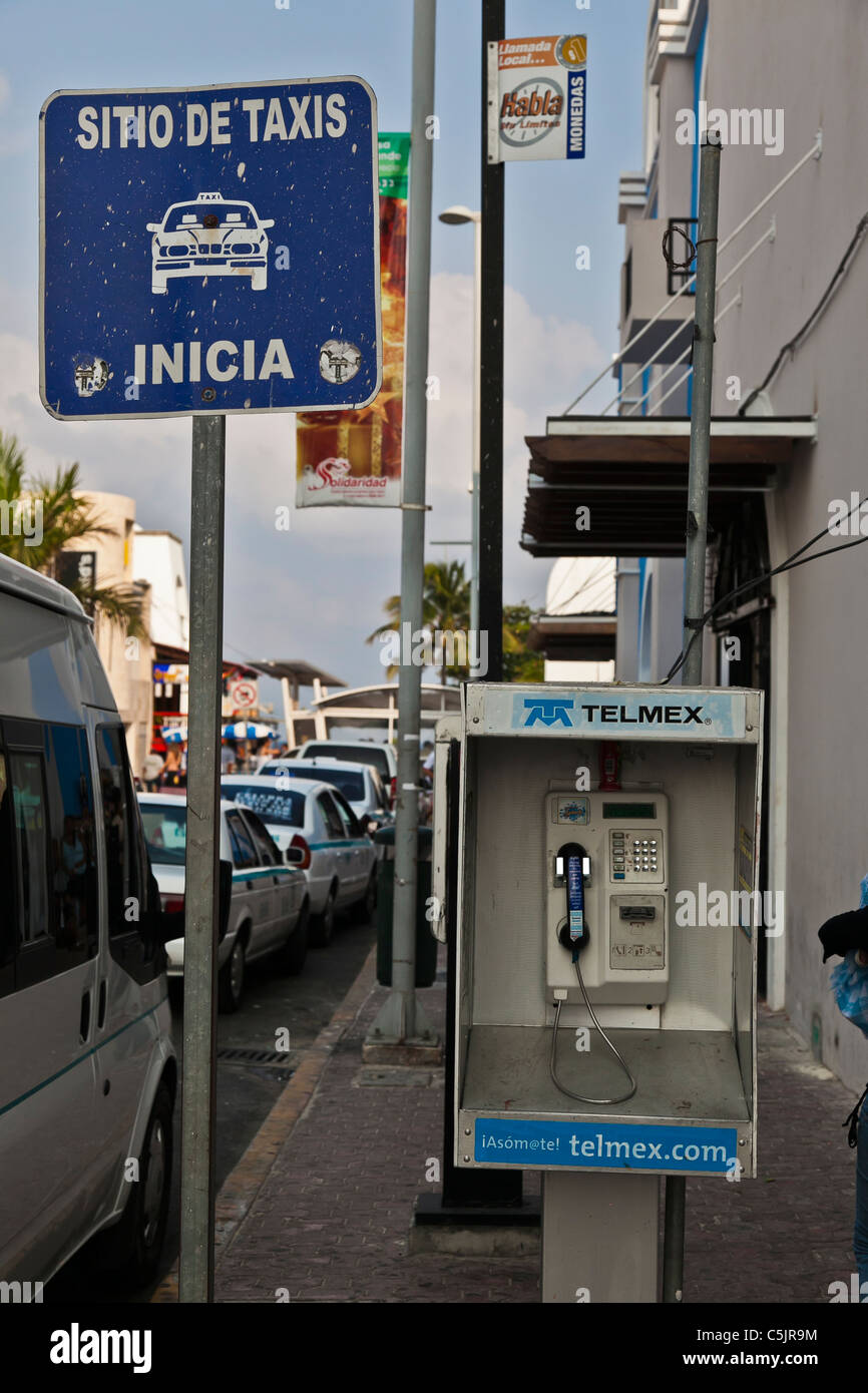 Taxi stand Mexico Stock Photo - Alamy