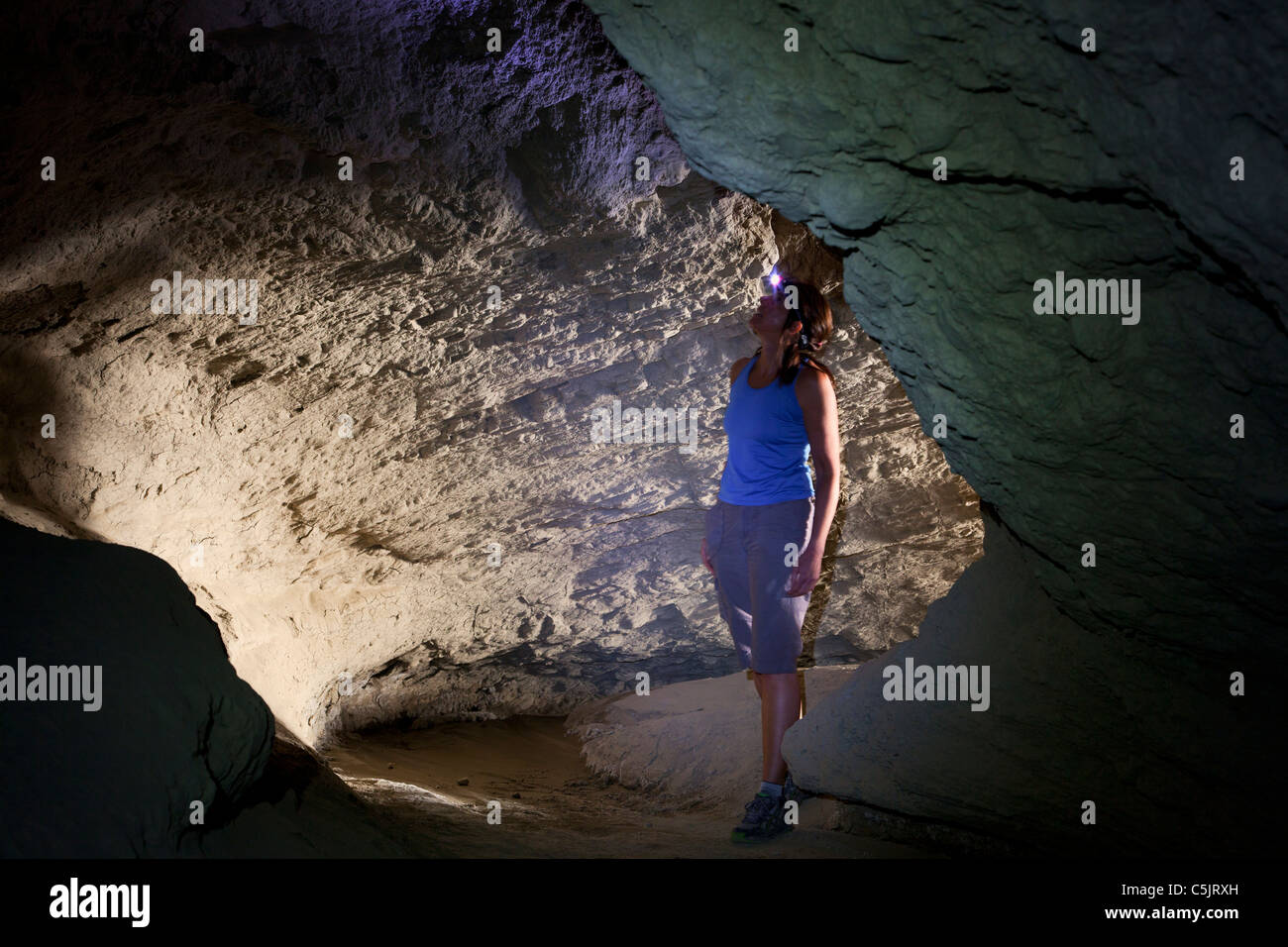 A person exploring some of the biggest mud caves in the world, Anza ...