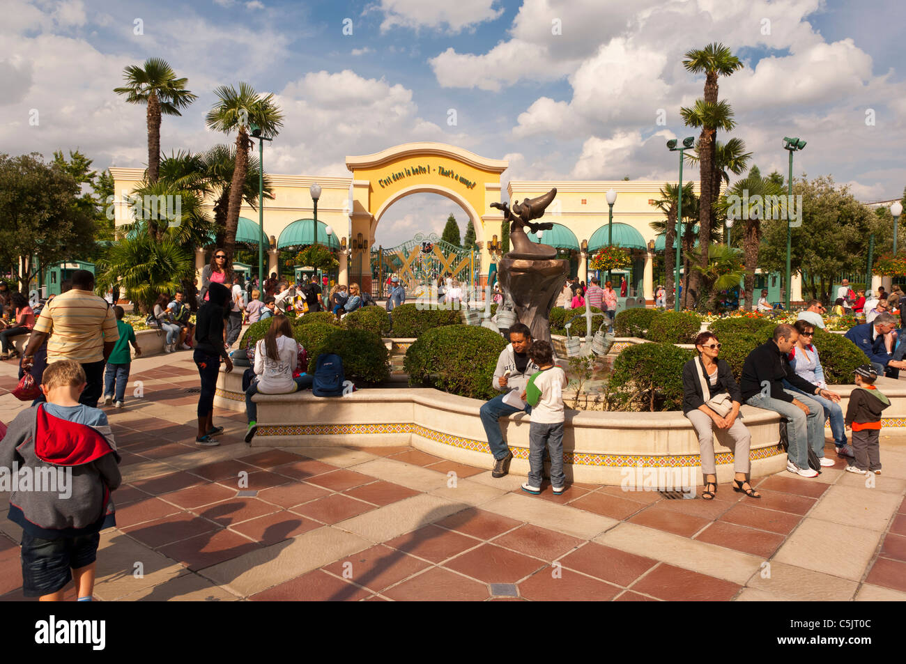 People at the Walt Disney Studios park at Disneyland Paris in France ...