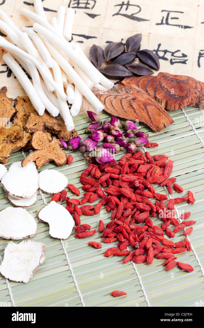 Chinese Medicine and Script Stock Photo - Alamy
