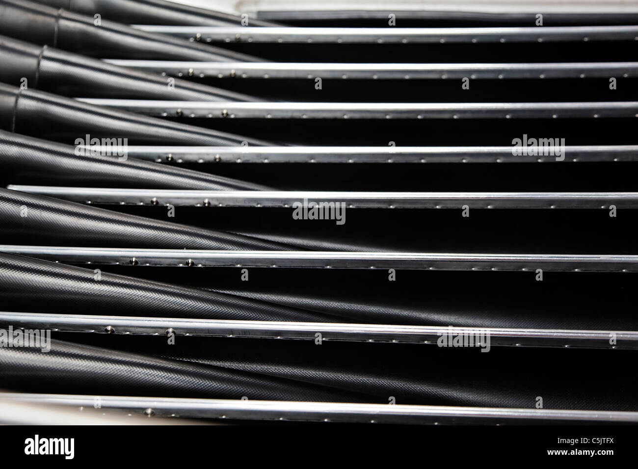 Texture of blades in black and white (RGB) horizontal landscape with ...