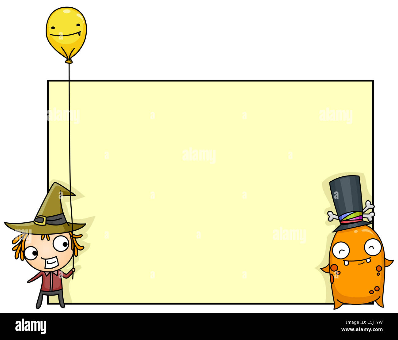 Monsters Halloween Border Clip Art