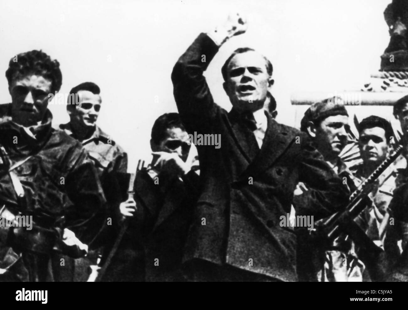 Sandro Pertini at the rally of May 1, Milan, 1945 Stock Photo - Alamy