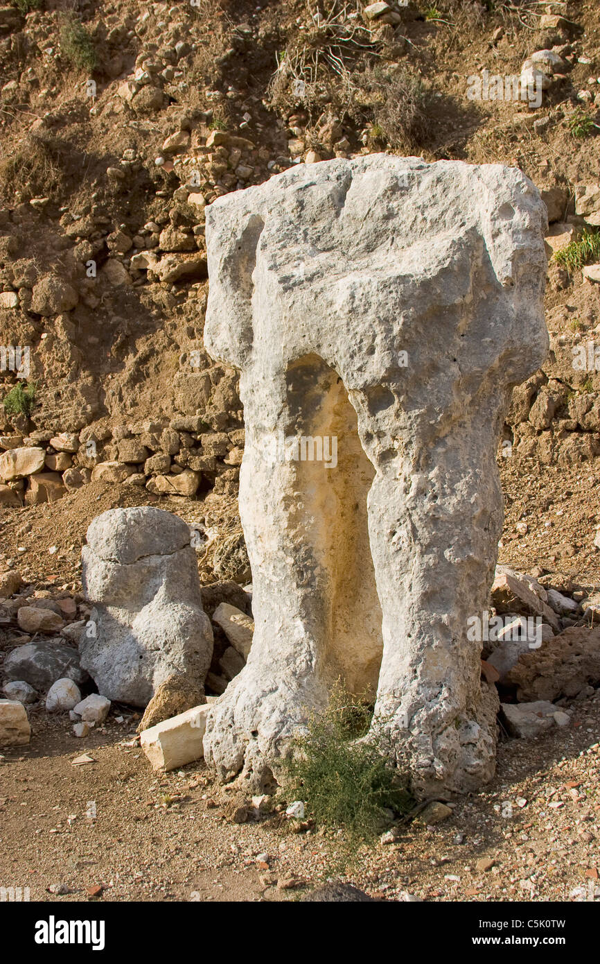 Stone statue of a god in Byblos, Lebanon Stock Photo - Alamy