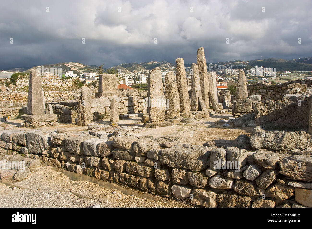 The Temple of the Obelisks dated around 1600 BC in Byblos, Lebanon ...