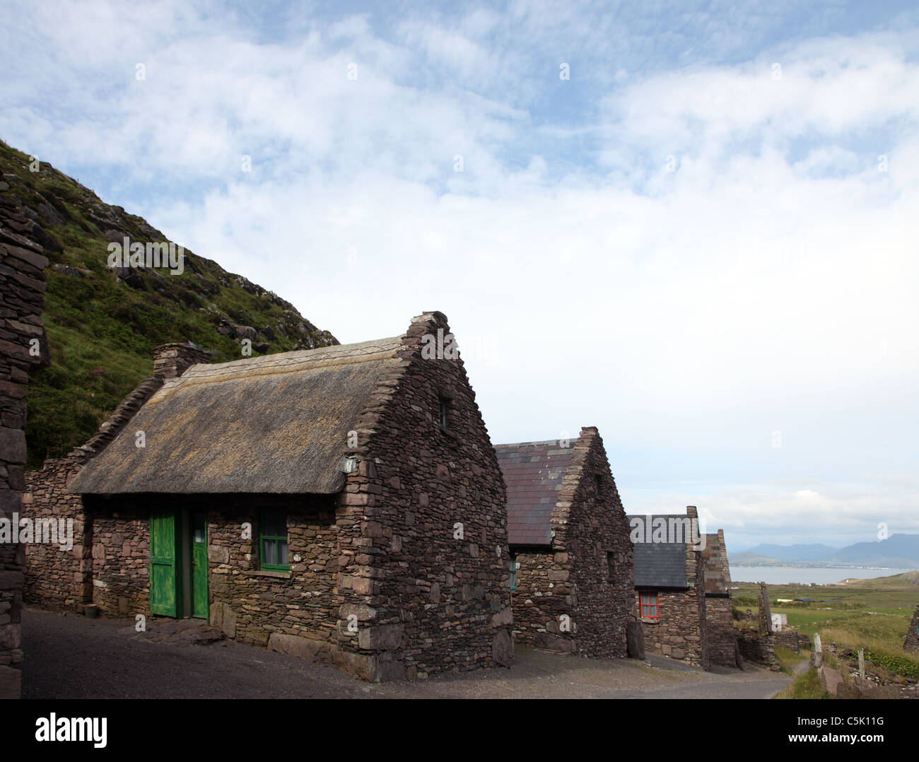 Cottages in Cill Rialaig Artists Retreat in a one time Irish famine ...