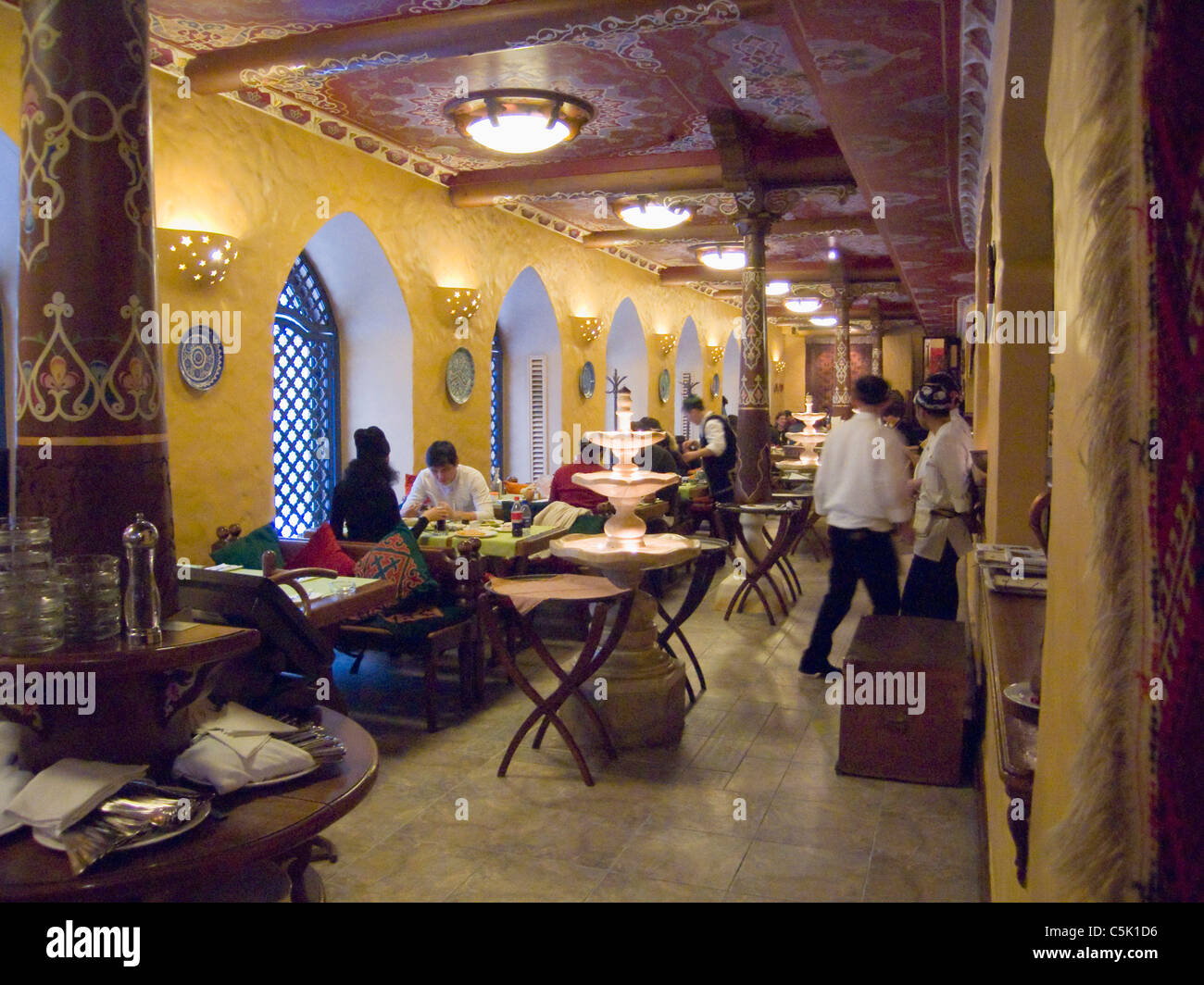 Traditional Uzbek restaurant in Almaty, Kazakhstan Stock Photo - Alamy