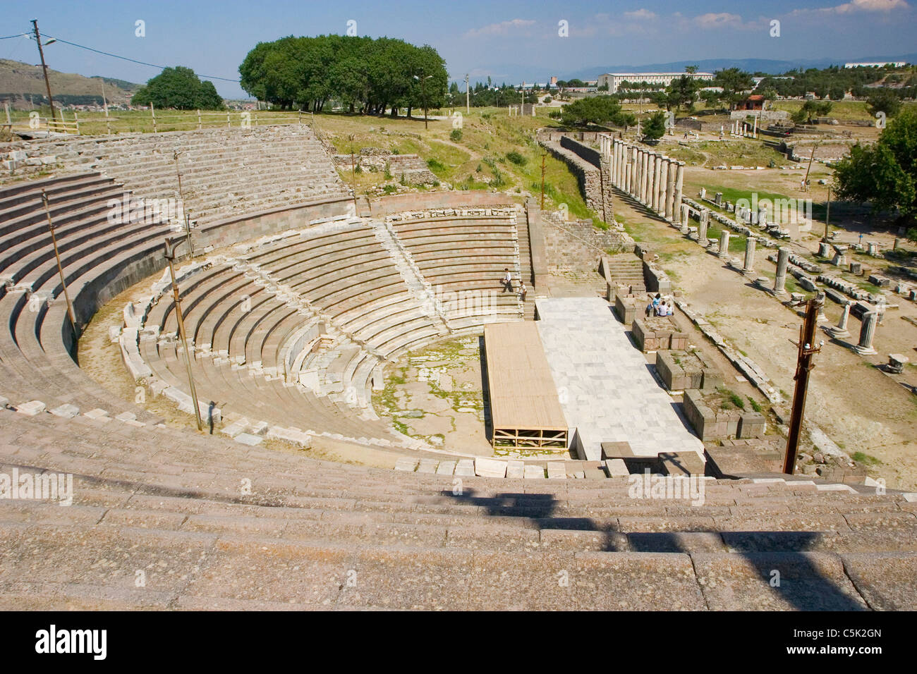 Antique theater in Asclepion (Sanctuary of Asclepius) of Pergamon ...
