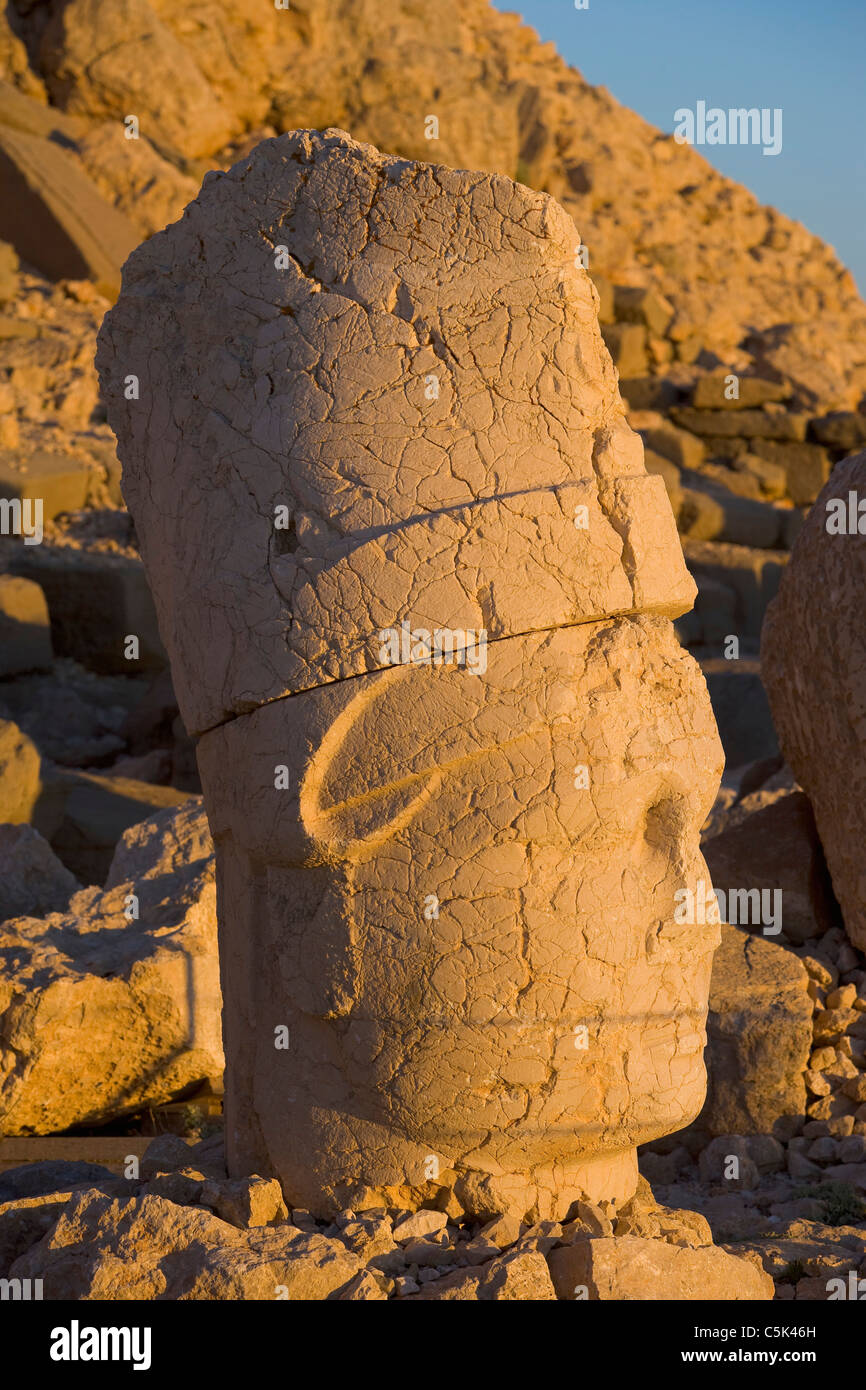 Colossal head statue of Gods guarding the tumulus of king Antiochus I ...