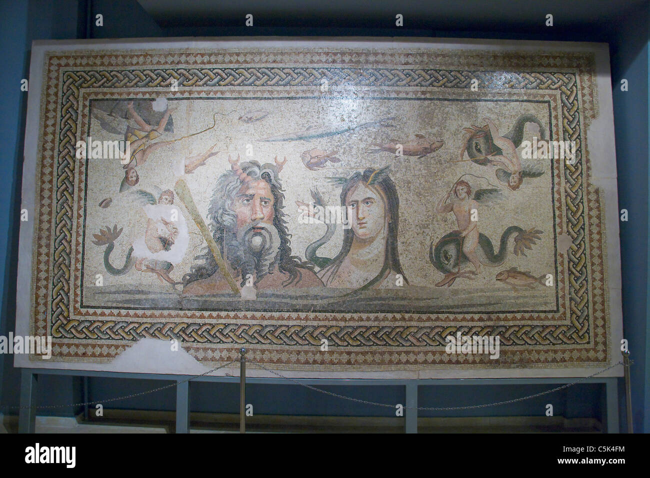 Oceanus and Tethys Mosaic at Gaziantep Archaeology Museum, Gaziantep ...
