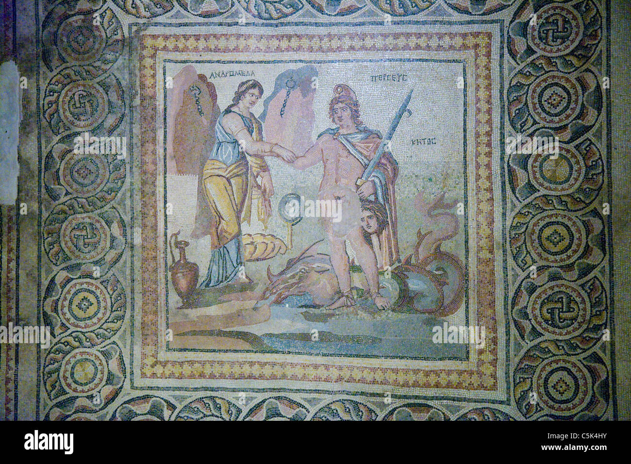 Andromeda and Perseus Mosaic with Medusa, Gaziantep Archaeology Museum ...