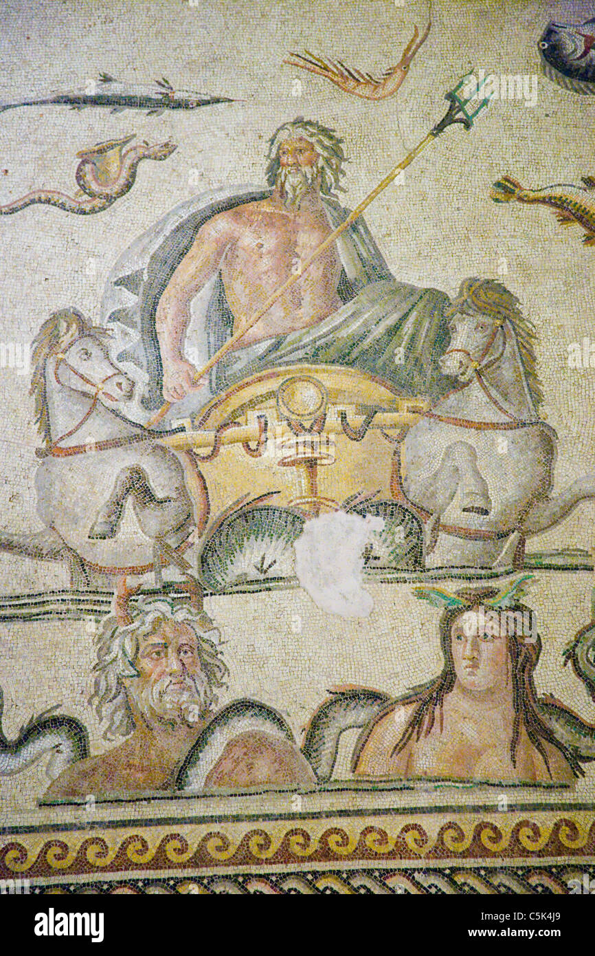 Poseidon (Neptune) Mosaic with Oceanus and Tethys, Gaziantep ...