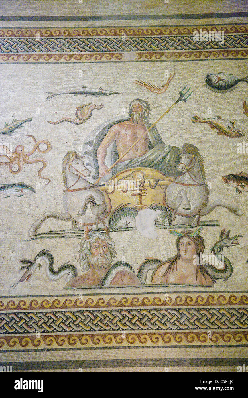 Poseidon (Neptune) Mosaic with Oceanus and Tethys, Gaziantep ...
