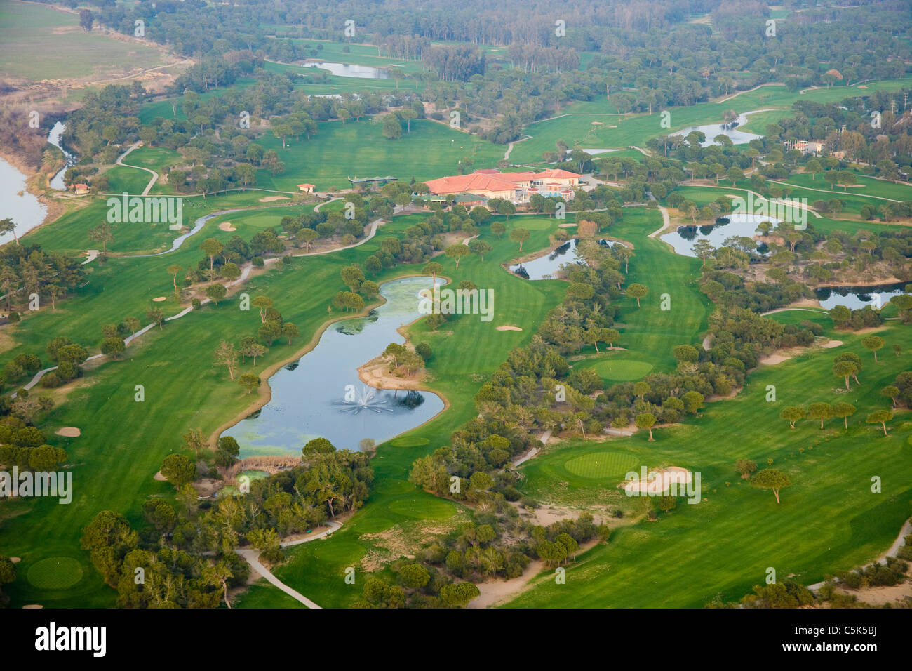 Golf course, aerial, Belek, Antalya, Turkey Stock Photo - Alamy