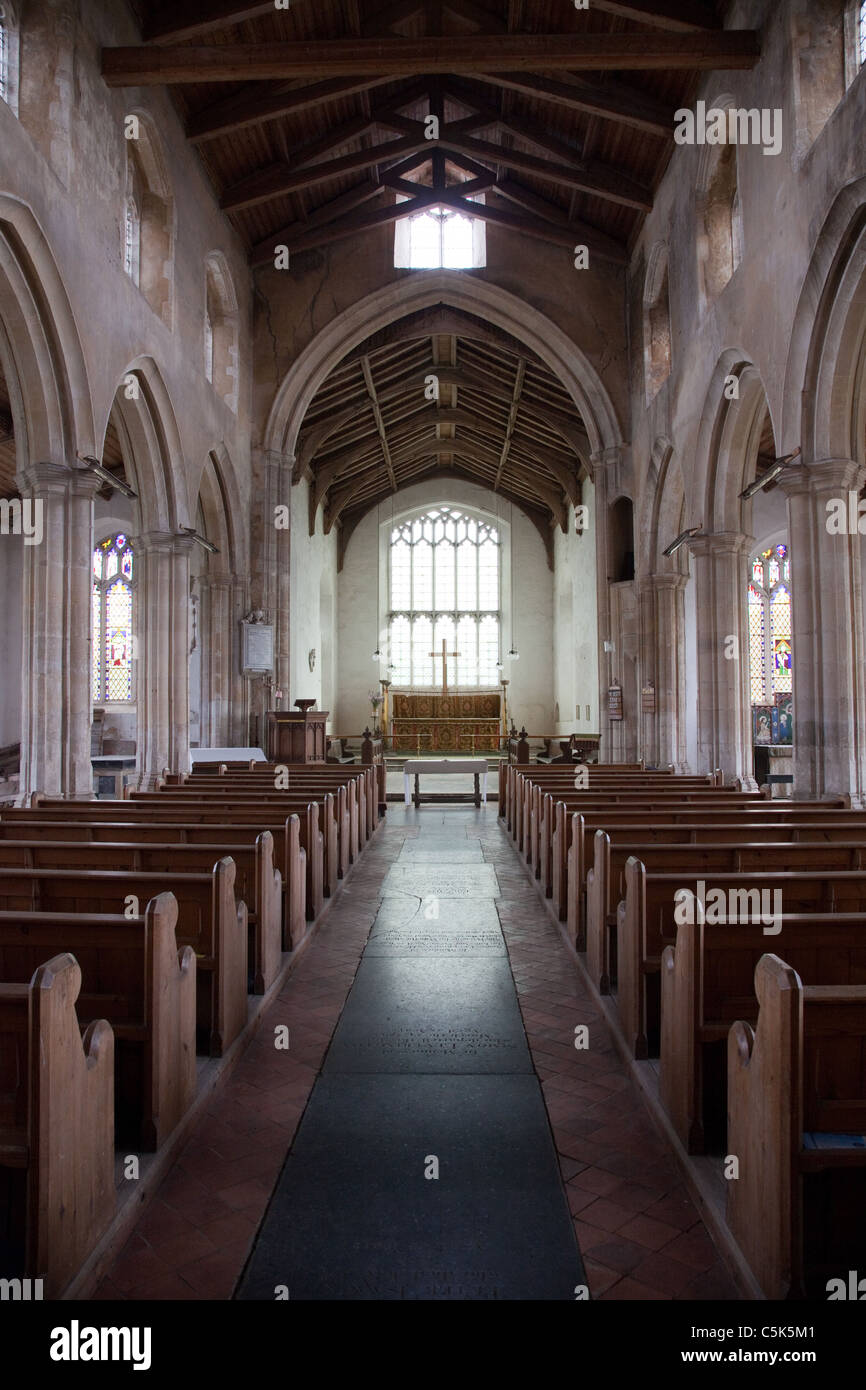 Interior of All Saints Church, Wighton, Norfolk Stock Photo - Alamy
