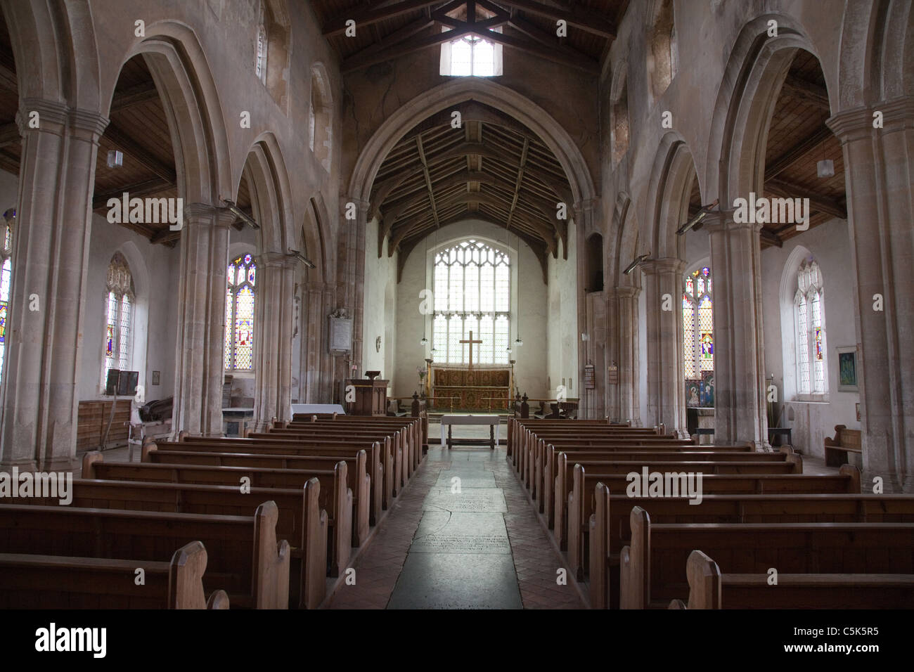 Interior of All Saints Church, Wighton, Norfolk Stock Photo - Alamy