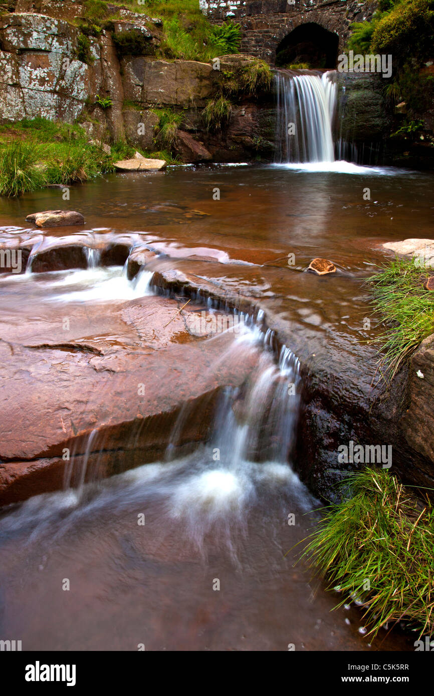 River Dane at Three Shires Head Stock Photo - Alamy