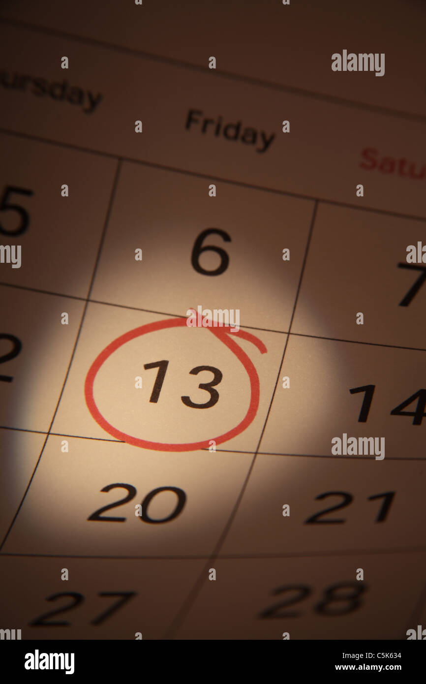 Friday 13th calendar hi-res stock photography and images - Alamy