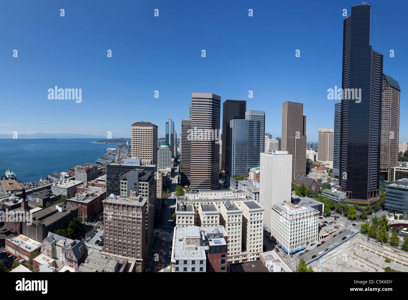 View of Seattle Skyline from Smith Tower Washington USA Stock Photo - Alamy