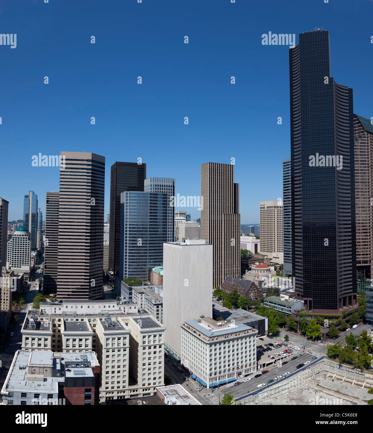 View of Seattle Skyline from Smith Tower Washington USA Stock Photo - Alamy