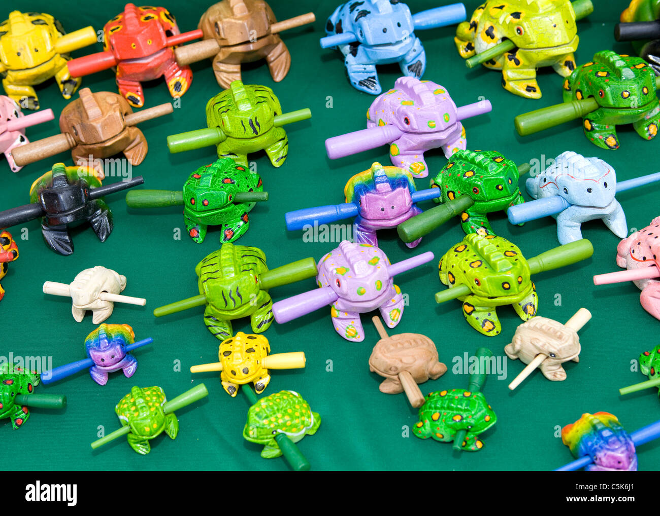 Wooden frog sculpture musical toys used in South East Asian culture ...