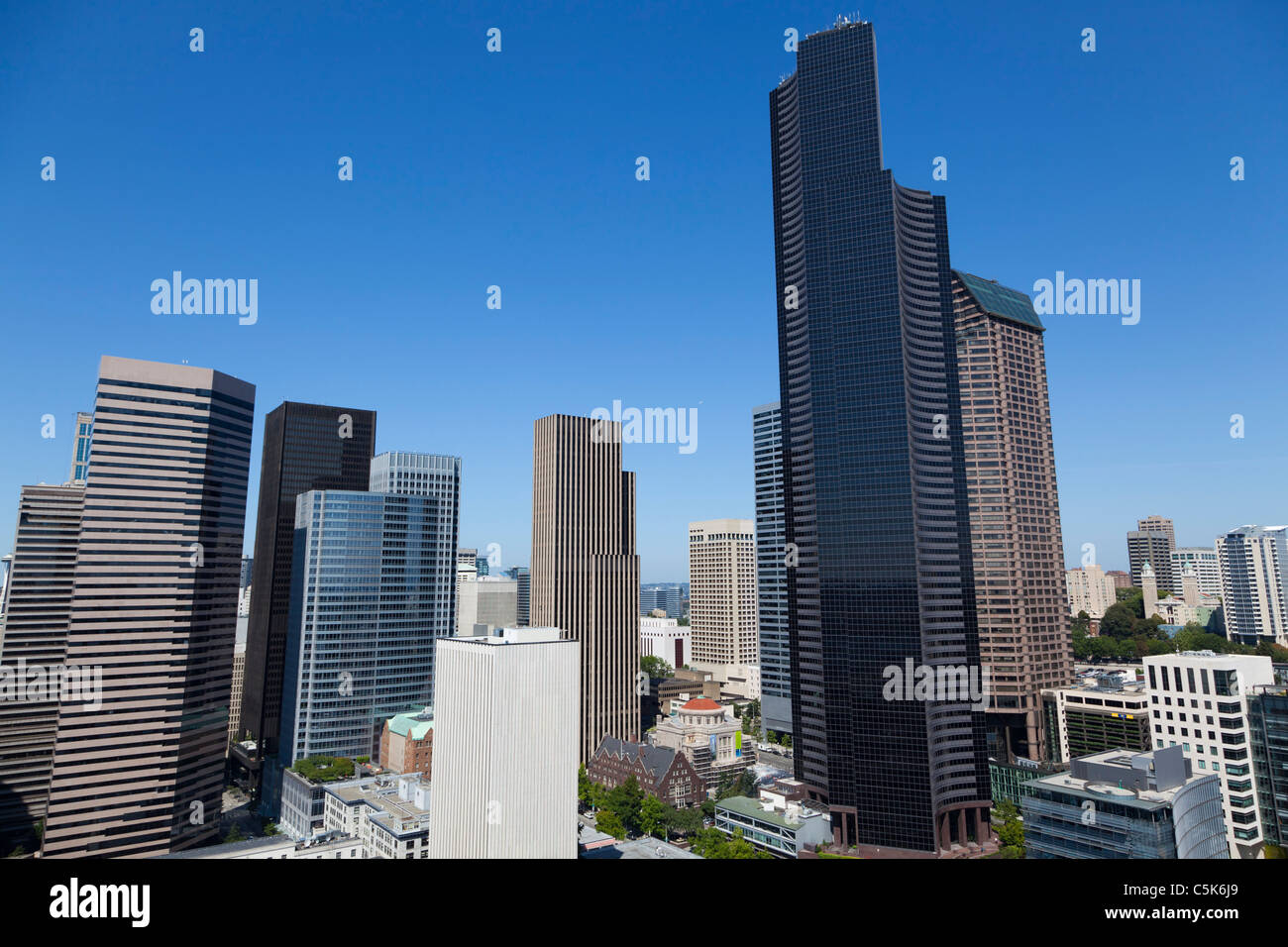 View of Seattle Skyline from Smith Tower Washington USA Stock Photo - Alamy